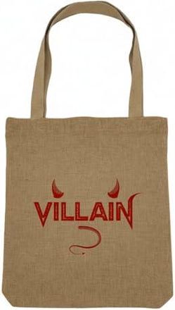Fabulous Sac Shopping Tote Bag Aspect Lin - Villain Demon Naughty Cute - Sac de Courses Toile Epaisse 360g Beige Naturel Cabas Port&eacute; Epaule Solide Imprim&eacute; en F