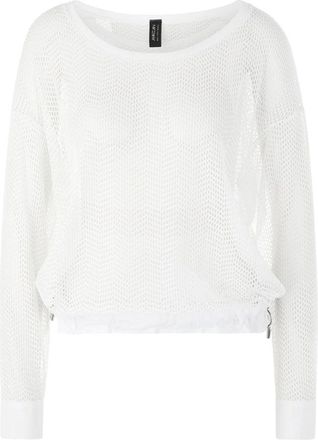 Marc Cain Femme, Pulls, Blanc, Taille: 46 FR Maille ras du cou
