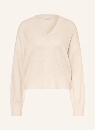 Brunello Cucinelli Brunello Cucinelli Cashmere-Pullover Mit Glitzergarn beige