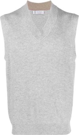 Brunello Cucinelli Homme, Pulls, Beige, Taille: 3XL Pull en cachemire