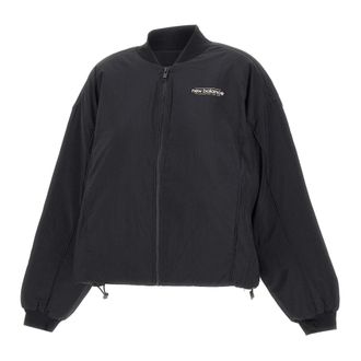 New Balance Femme, Vestes, Noir, Taille: 38 FR Blouson aviateur tiss&eacute; r&eacute;invent&eacute;