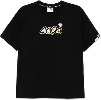 Aape By A Bathing Ape t-shirt à logo imprimé - Noir