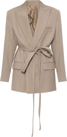 Victoria Beckham blazer à taille ceinturée - Tons neutres