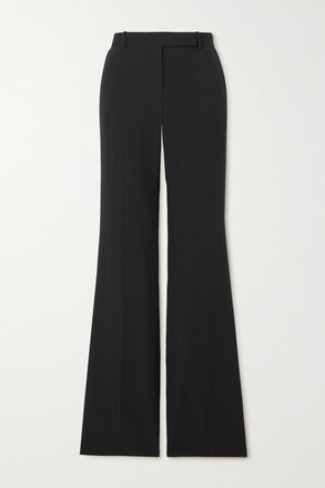Alexander McQueen Bootcut-hose Aus Crêpe - Schwarz