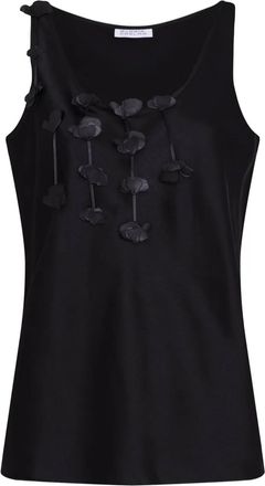 Gloria Coelho Bluse mit Blumen-Details - Schwarz