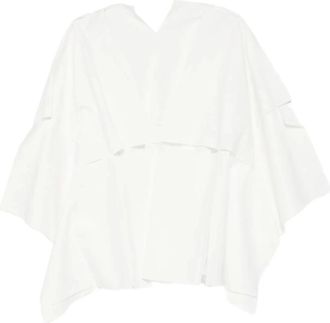 Niccol&ograve; Pasqualetti Niccol&ograve; Pasqualetti, Femme, Blouses et Chemises, Blanc, Taille: 36 FR Haut &agrave; Manches Courtes et Encolure en V &agrave; Panneaux