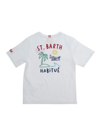MC2 Saint Barth Boys T-Shirt Portland Jr White Cotton T-Shirts And Polos