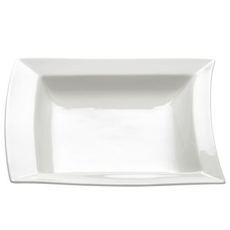 Maxwell & Williams Sway Teller Tief, Suppenteller, Tiefer Teller, Salatteller, Porzellan, Wei&szlig;, 24 cm, JX31041