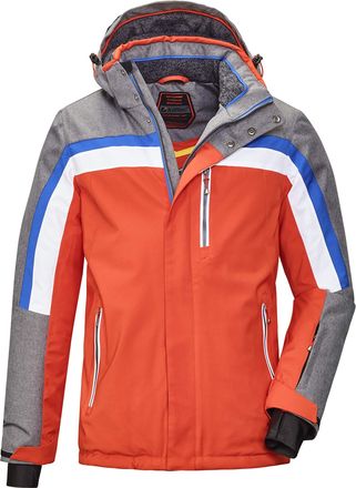 Killtec Herren Tirano MN Ski Jckt B Funktionsjacke Mit Abzippbarer Kapuze Und Schneefang, orange, L