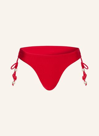 Seafolly Triangel-Bikini-Hose Palermo Loop Mit Schmuckperlen rot