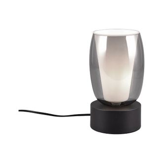 Lucide Lampe &agrave; poser noir mat et verre fum&eacute; culot E14 - Trio Select - Barret
