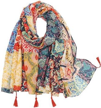 Generic Bohemian Wrap Grande Taille - Écharpe légère en mosaïque pour femmes | Châles de style multiple hiver dautomne, écharpe bohème élégante et éthérée, ap