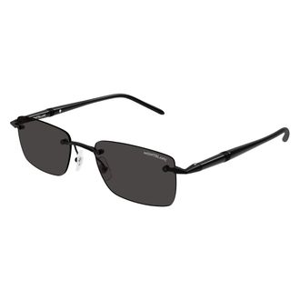 Montblanc Montblanc - Lunettes de soleil Mb0344S - unisex - Accessoires - Gris - Taille: 54 MM