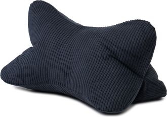 Gözze Leseknochen Capri, Nackenkissen in Feincord-Optik, Lese- und Relaxkissen für Nacken und Rücken, 40 x 25 cm - Schwarz