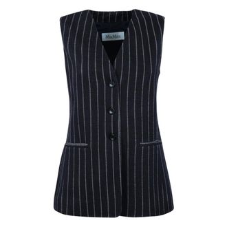 Max Mara Femme, Vestes, Bleu, Taille: 38 FR Gilet Riccio