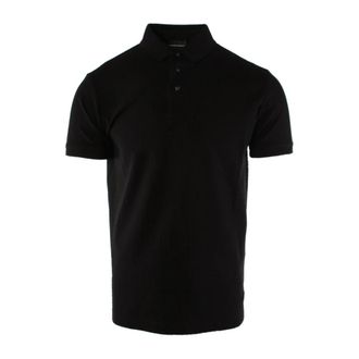 Armani 3D-Effekt Gepr&auml;gtes Jacquard-Jersey-Polohemd - - Tops - Herren - Schwarzk - XL