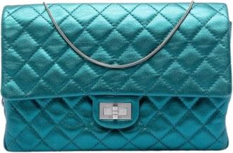 Chanel Sac bandouli&egrave;re matelass&eacute; vintage doccasion - Femme - Pre-owned - Bleu - Taille: ONE Size
