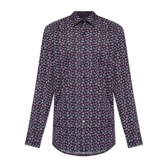 Etro Bedrucktes Baumwollhemd - - Shirts - Herren - Blau - 2XL