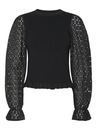 Vero Moda Y.A.S Damen YASHOLLI LS Knit Pullover NOOS Strickpullover, Black, XX-Large
