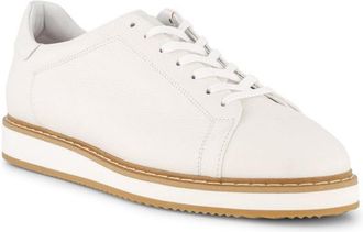 Rosso E Nero Herren Sneaker wei&szlig; Leder gepr&auml;gt