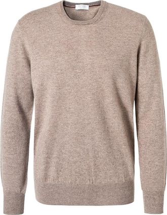 Gran Sasso Herren Pullover beige Kaschmir unifarben