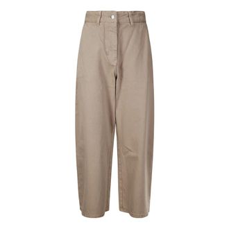 STUDIO NICHOLSON Weite Crop Denim Hose - - Trousers - Damen - Braun - 3XS