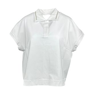 D.exterior Polo Shirt - - Tops - Damen - Wei&szlig; - M