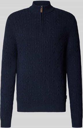 Fynch-Hatton Slim Fit Strickpullover aus Baumwoll-Woll-Mix