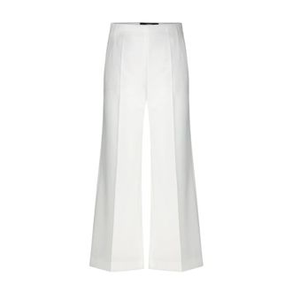 Windsor Elegante High-Waist Weite Hose - - Trousers - Damen - Wei&szlig; - M