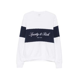 Sporty & Rich Signature Logo-embroidered Sweatshirt