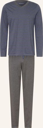 Schiesser Schlafanzug Casual Nightwear grau