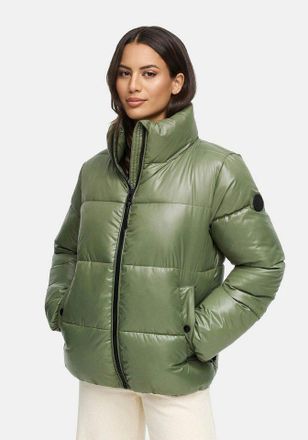Marikoo Winterjacke Hazalee mit leicht gl&auml;zendem Obermaterial und hohem Kragen
