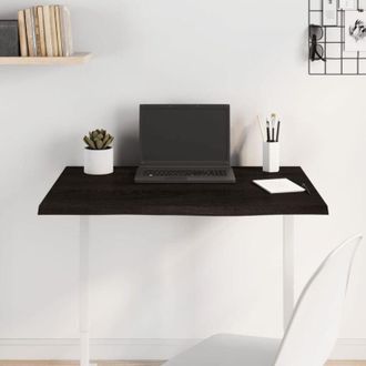 vidaXL Dessus de bureau gris foncé 80x60x2 cm bois chêne traité