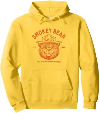 Giant Step Design Co. Smokey Bear Keep It Green Prevent Wildfires Retro Seal Pullover Hoodie