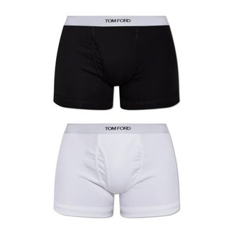 Tom Ford Homme, Sous-v&ecirc;tements, Multicolore, Taille: XS Boxer en coton lot de deux avec logo