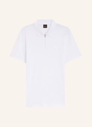 HUGO BOSS Piqu&eacute;-Poloshirt Passerzip weiss