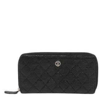 Chanel Pre-owned Leder Portemonnaie - - Pre-owned - Damen - Schwarzk - ONE SIZE