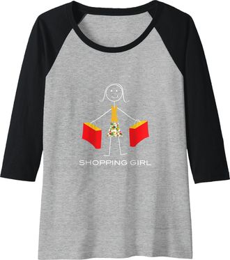 Whyitsme Design Damen Lustige Frauen Einkaufen M&auml;dchen, Shopper Shop Raglan