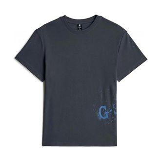 G-Star Homme, Tops, Bleu, Taille: XL T-shirt en coton Sprayed GR R T