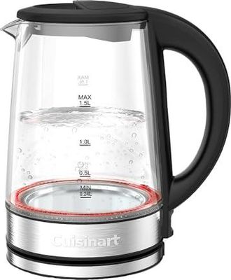Cuisinart 1,7L Glas-Wasserkocher mit variabler Temperaturregelung | 3KW Schnellkochfunktion | Cool-Touch | Doppelwandiges Design | BPA-frei | Tropffreier Ausgus