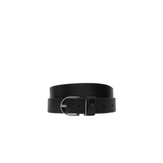 Calvin Klein Ceinture en Cuir Noir Style Monogramme - Femme - Accessoires - Noir - Taille: 95 CM