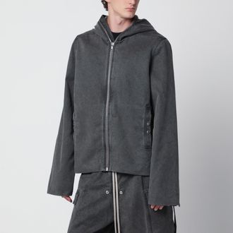 Rick Owens Gimp Gravel Jacket mit Rei&szlig;verschluss vorne aus gewaschenem Denim