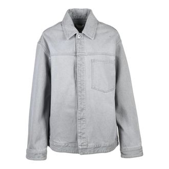 Bottega Veneta Giubbotto in Denim Delav&egrave; - - Jackets - Damen - Grau - XS