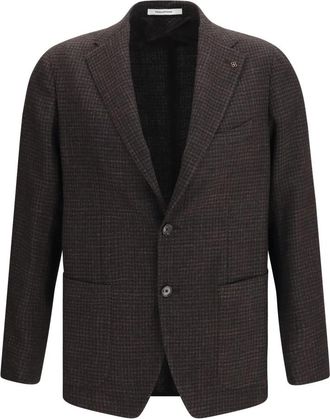 Tagliatore Woll-Sakko mit Einreiher - - Jackets - Herren - Braun - XL
