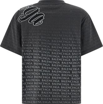 Balenciaga Logo-Embroidered T-shirt - Black