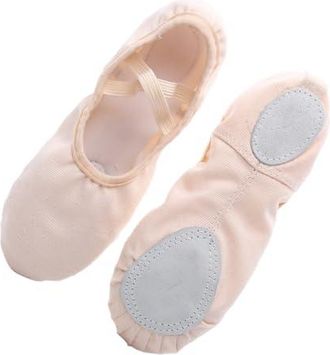 BESPORTBLE Chaussures de Danse L&eacute;g&egrave;res avec Bande &Eacute;lastique Semelle Antid&eacute;rapante pour Gymnastique Danse Folklorique Moderne et Ballet