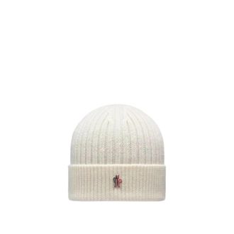 Moncler Warme Gestrickte Beanie M&uuml;tze - - Accessories - Herren - Beige - ONE SIZE