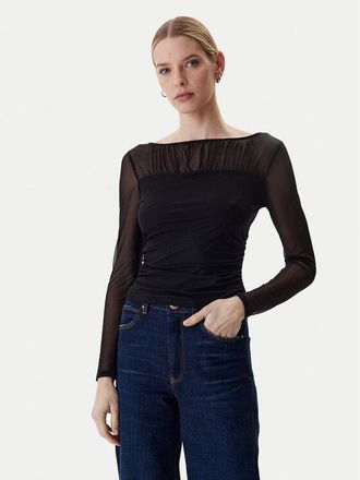 Guess Bluse W6RP04 KBAH2 Schwarz Regular Fit