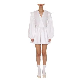 Patou Volume Sleeve Dress - - Dresses - Damen - Wei&szlig; - XS