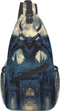 Generic Haunted Gargouille Castle Sac &agrave; bandouli&egrave;re Sac &agrave; bandouli&egrave;re Sac &agrave; dos de voyage Sac &agrave; dos &agrave; bandouli&egrave;re pour homme Sac &agrave; dos de randonn&eacute;e Sac &agrave; dos